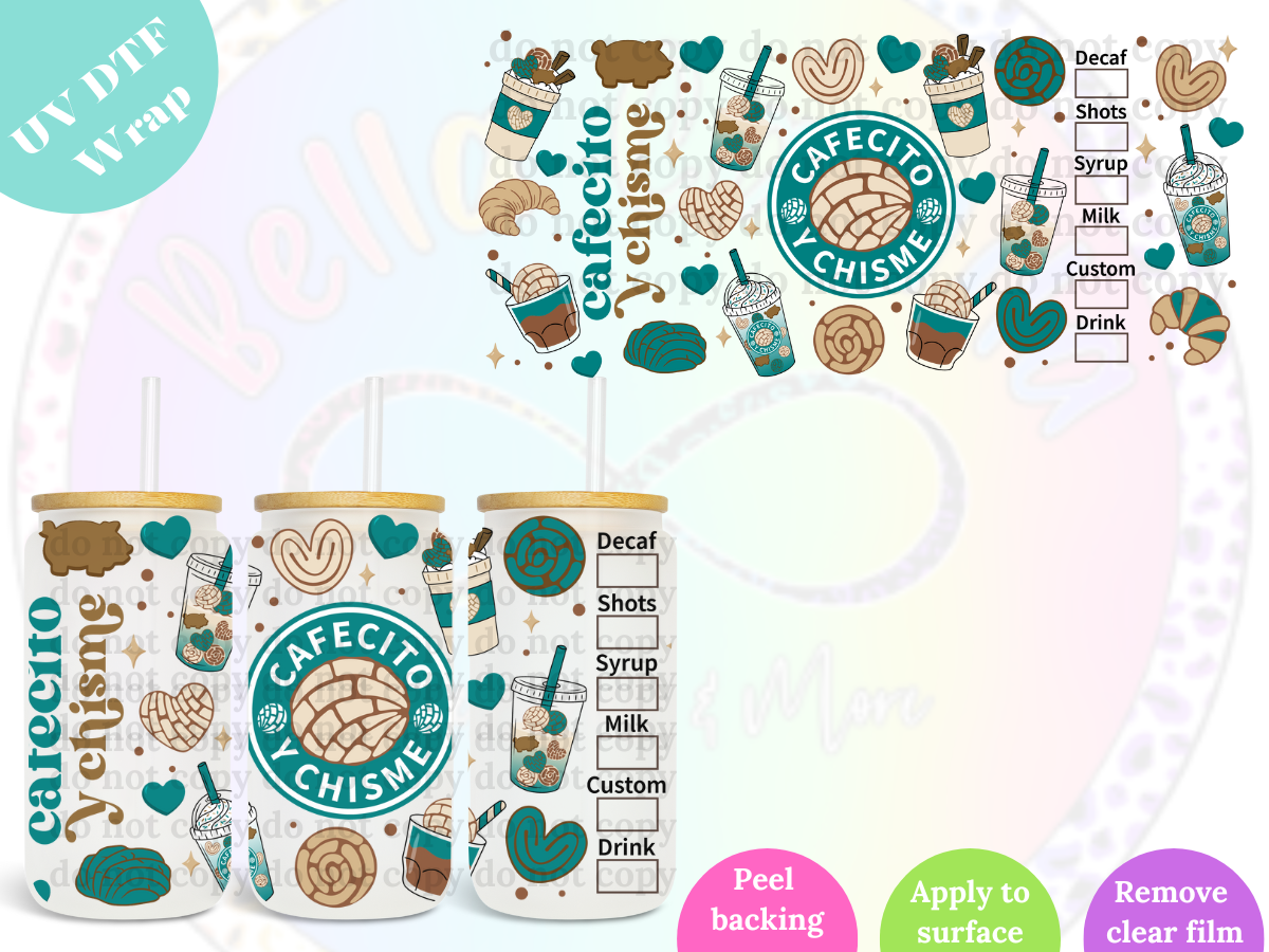 Cafecito Y Chisme Sage Uv Dtf Wrap Bella Camila Accessories And More
