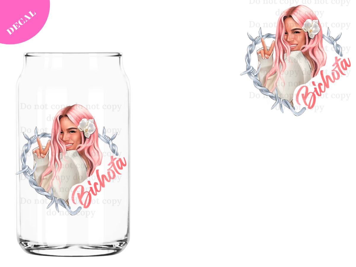 Bichota Corazon UV DTF New Decal – Bella Camila Accessories & More